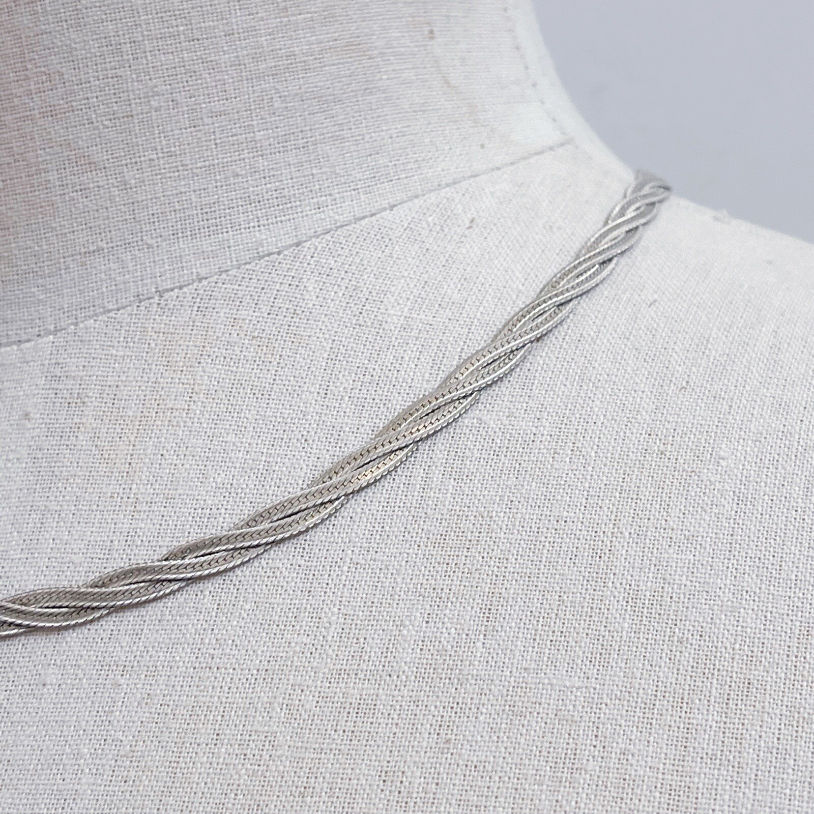 Aurafin Sterling Silver 925 Snake chain Double Braide… - Gem