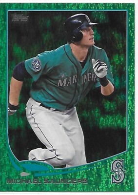2013 Topps Series 1 Baseball Emerald Michael Saunders Mariners | eBay