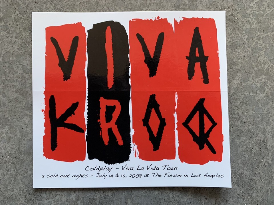 Coldplay X KROQ - Sticker - The Forum 2008 | eBay