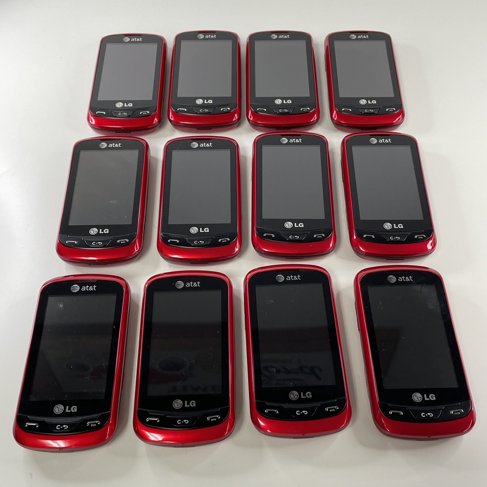 Lot Of 12 LG Xpression C395 - Red (AT&T) Cellular Phone (G12:2) | eBay