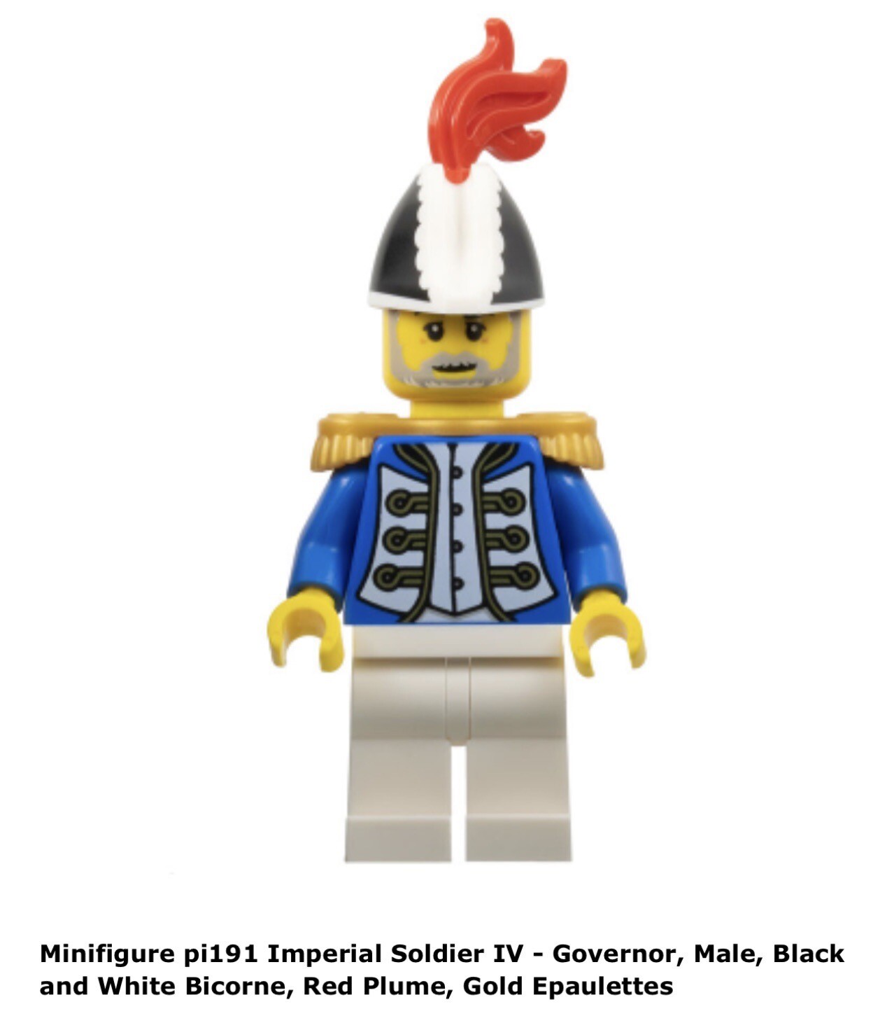 Lego Imperial Soldier IV Male Governor / Admiral Mini Figure (From Set ...