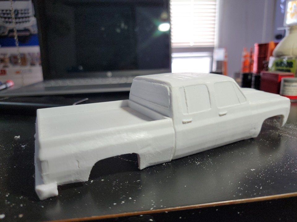 SCX24 SQUAREBODY CHEVY K30 Bed/CAB 155mm Wb DIY HARD BODY 4 AXIAL ...