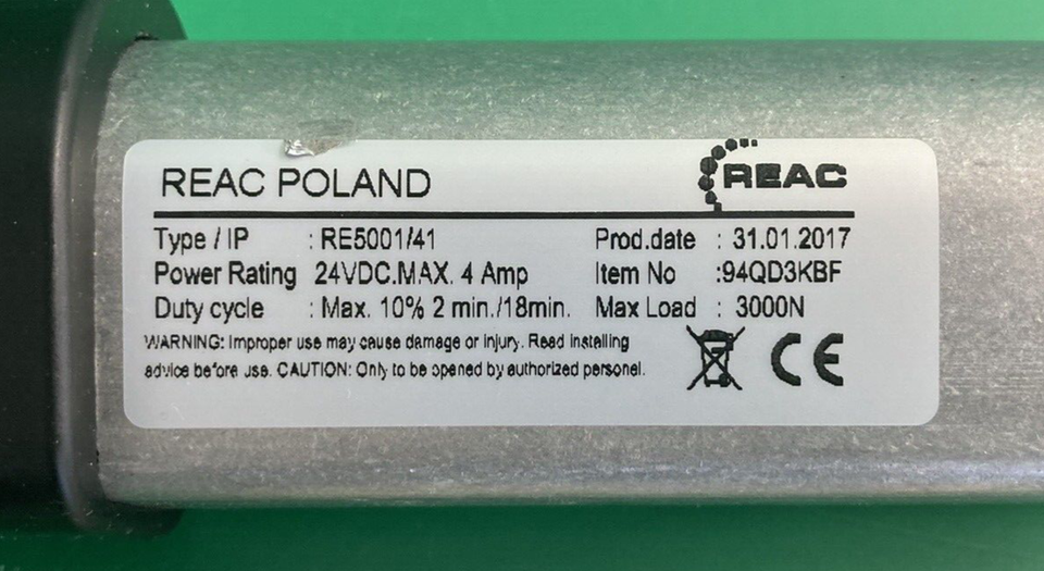 REAC Tilt Actuator Type RE5001/41 for Power Wheelchair 94QD3KBF ...