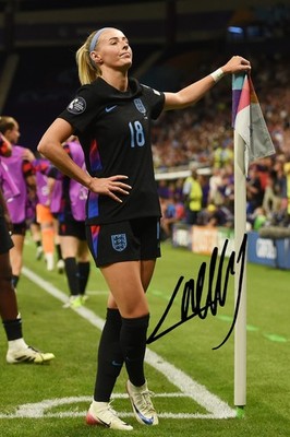 Chloe Kelly Signed Autograph 6x4 Inch PHOTO Pre Print ENGLAND LIONESSES ...