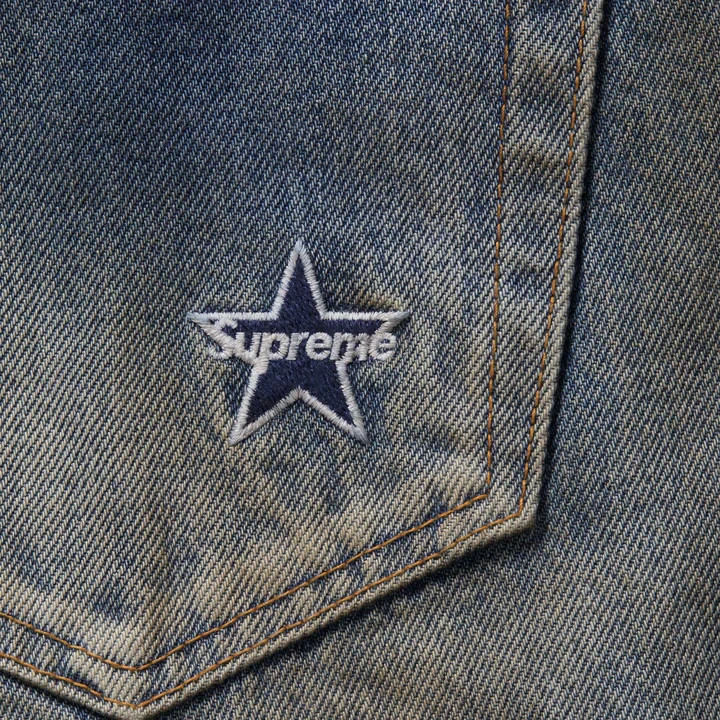 Supreme Distressed Loose Fit Selvedge Jean Washed Indigo | eBay