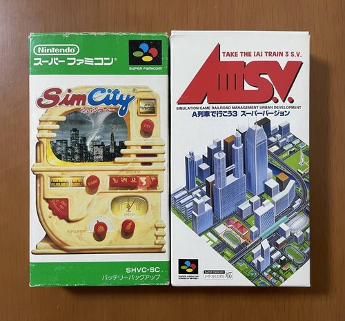 SimCity Let's Go By Train 3 Super Famicom Japan Boxed Manual Used Japan ...