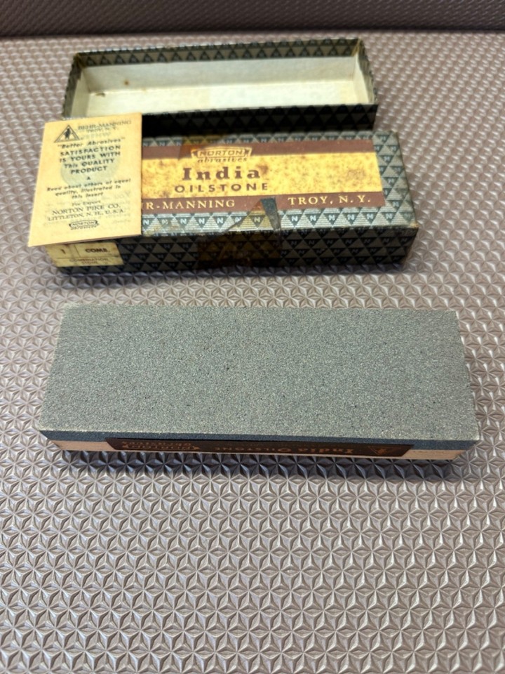 VTG Unused Norton Abrasives India Oilstone Honing Block 6" x 2" x1" w ...