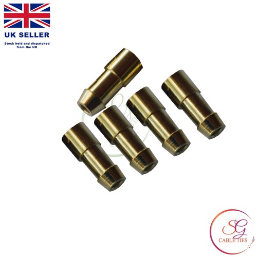 100x Uninsulated Brass Bullet Connectors 4.7mm Lucas Type Electrical ...