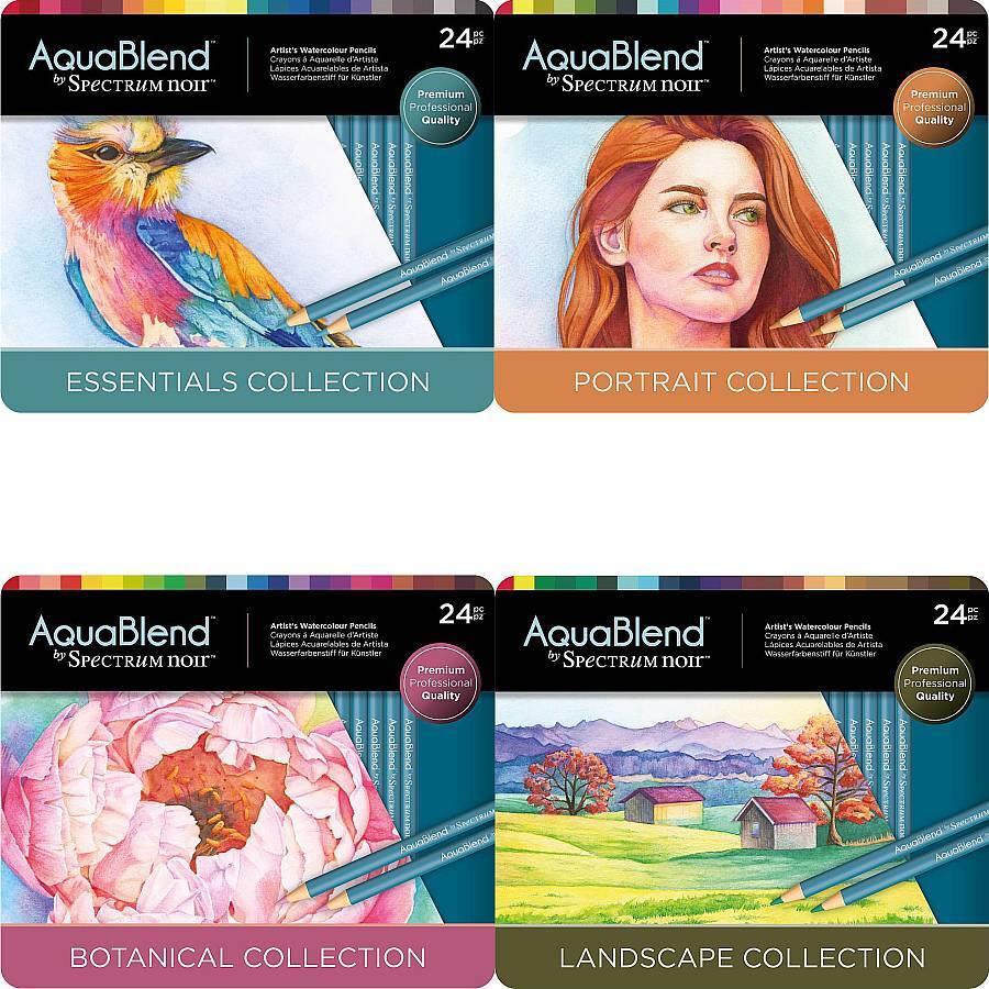 Spectrum Noir AquaBlend Watercolor Pencils, in sets, Your Choice ...
