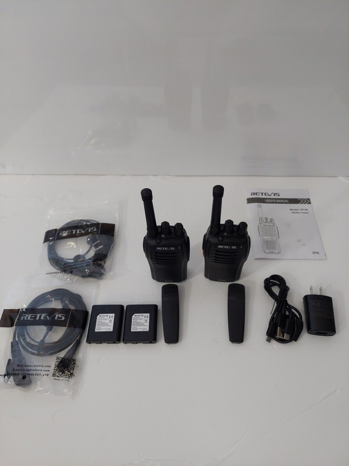 Set of 2-Retevis RT46 Two-Way Radios Long Range, Walkie Talkies for ...