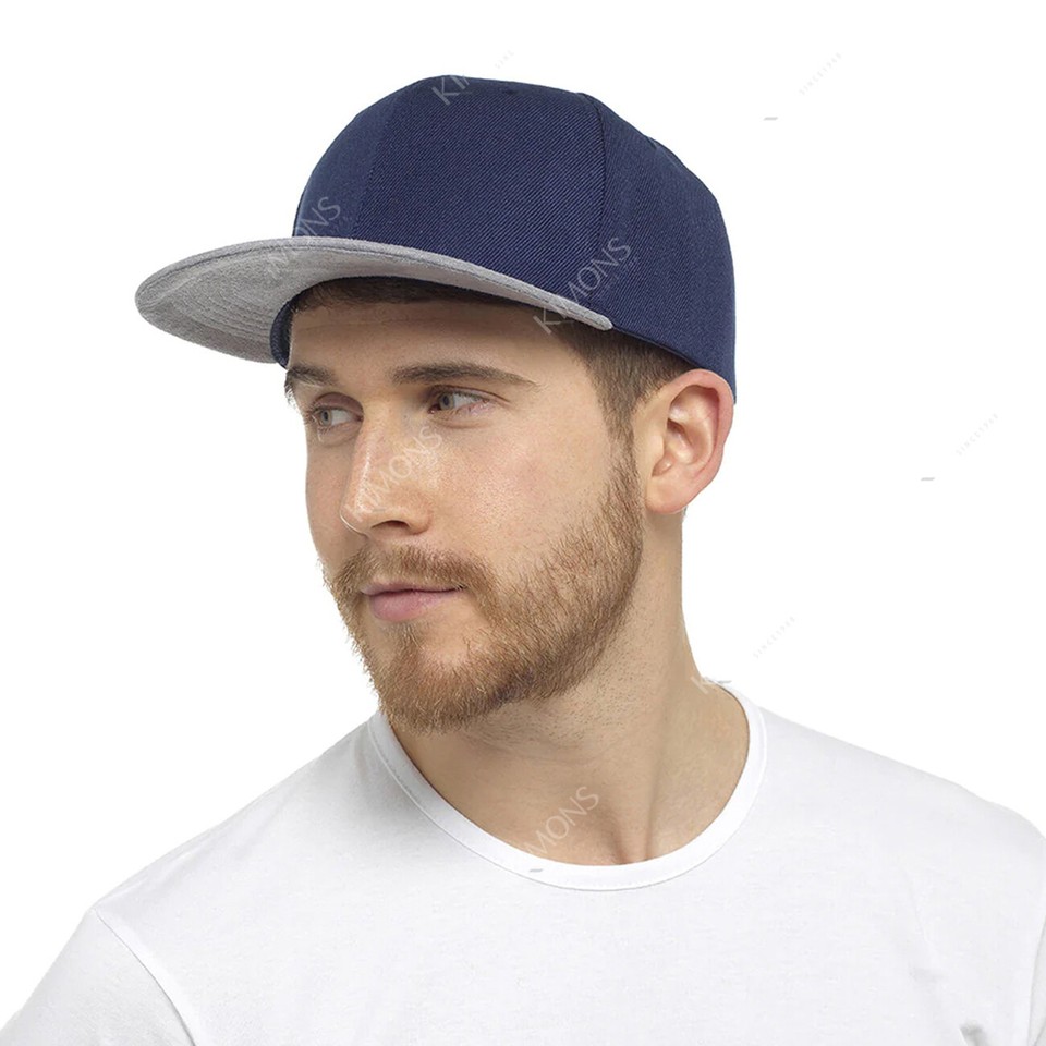 Premium Snapback Hat Flat Bill Baseball Cap Trucker Solid Blank ...