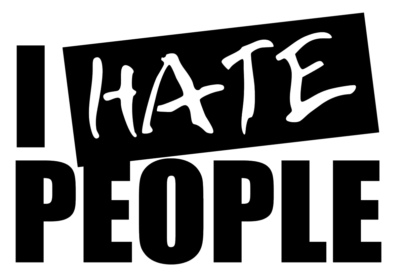 I Hate People Vinyl Decal, Bumper Sticker, JDM Decal for Car, Windows ...