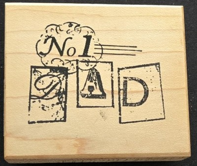 American Art Stamp Rubber Stamps Postal No 1 Dad saying | eBay