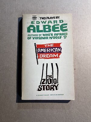 THE AMERICAN DREAM + THE ZOO STORY by Edward Albee paperback STUNNING ...
