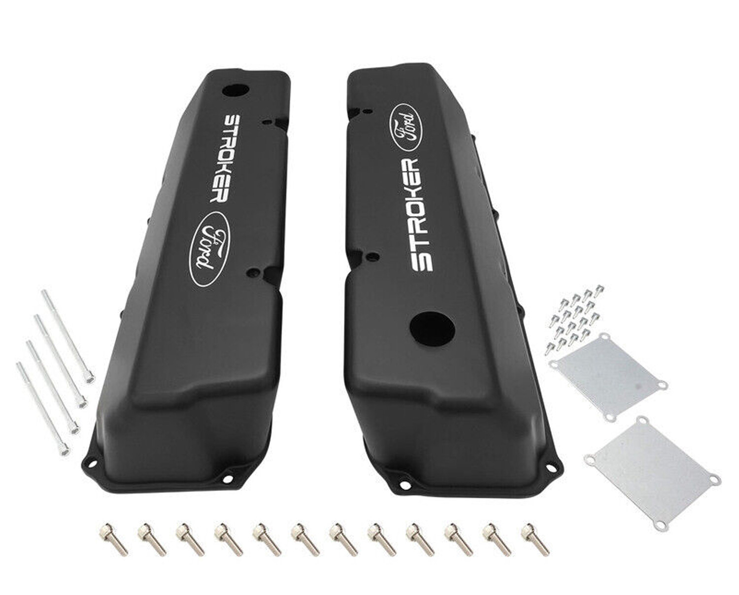 Proflow Rocker Valve Covers Tall Black Ford Cleveland V8 302 351 393 ...