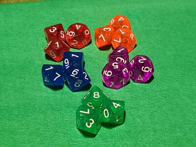 Set of 15 Dice- D10 RPG D&D MTG AND more games(MULT COLOR) | eBay