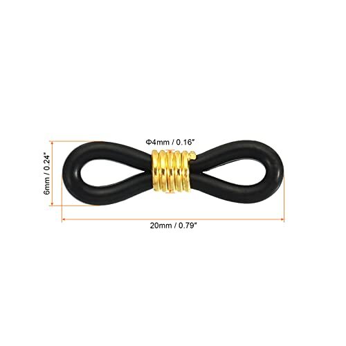 Eyeglass Chain Connector, Adjustable Anti Slip Silicone Rubber Strap 40 ...