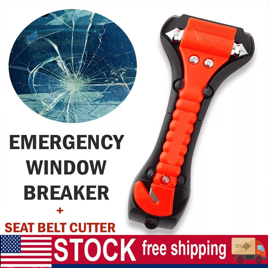 Car Window Breaker Hammer and Seat Belt Cutter 2-in-1, Emergency Escape ...
