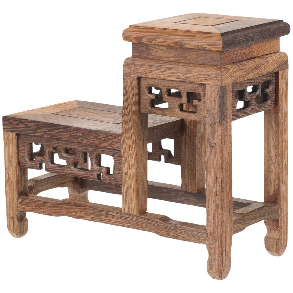 Wood Plant Riser Flower Display Shelf Basis Aus Wenge Vintage ...