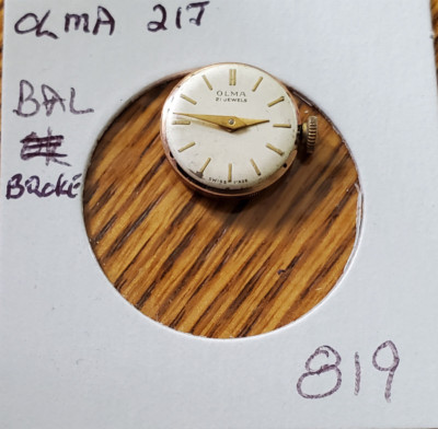 LADIES OLMA 21J WATCH MOVEMENT #819 | eBay