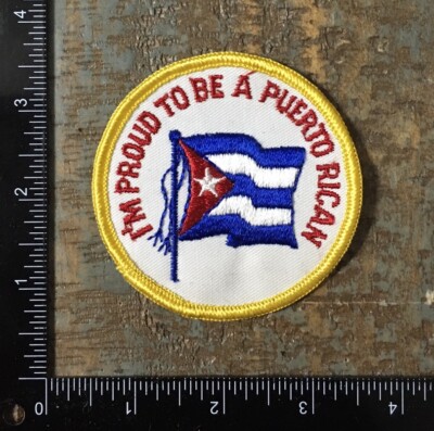 Vintage I AM PROUD TO BE PUERTO RICAN Puerto Rico Flag Embroidered ...