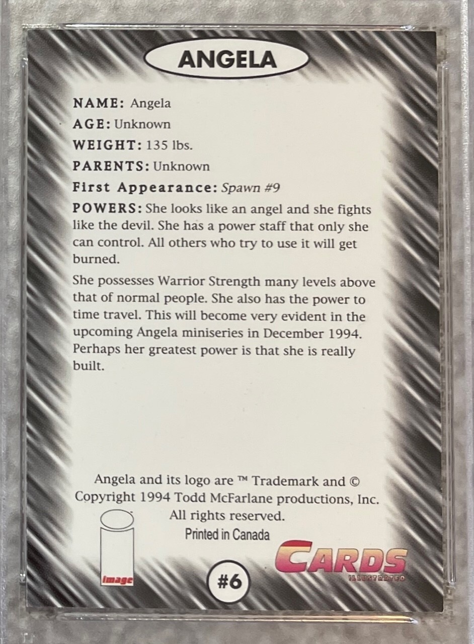 1994 CARDS ILLUSTRATED "ANGELA" THE ROOKIES PROMO #6~PSA 9~MINT SLAB ...