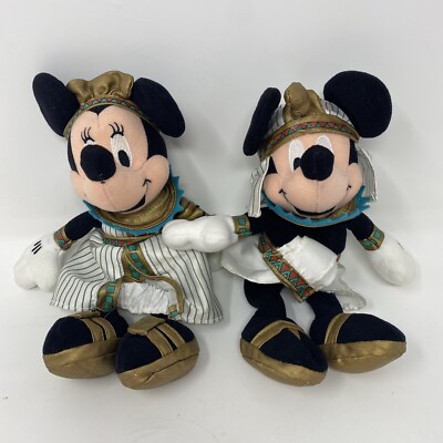 Disney Store Globe-Trotting Egyptian Mickey & Minnie Bean Bag 7" Plush ...