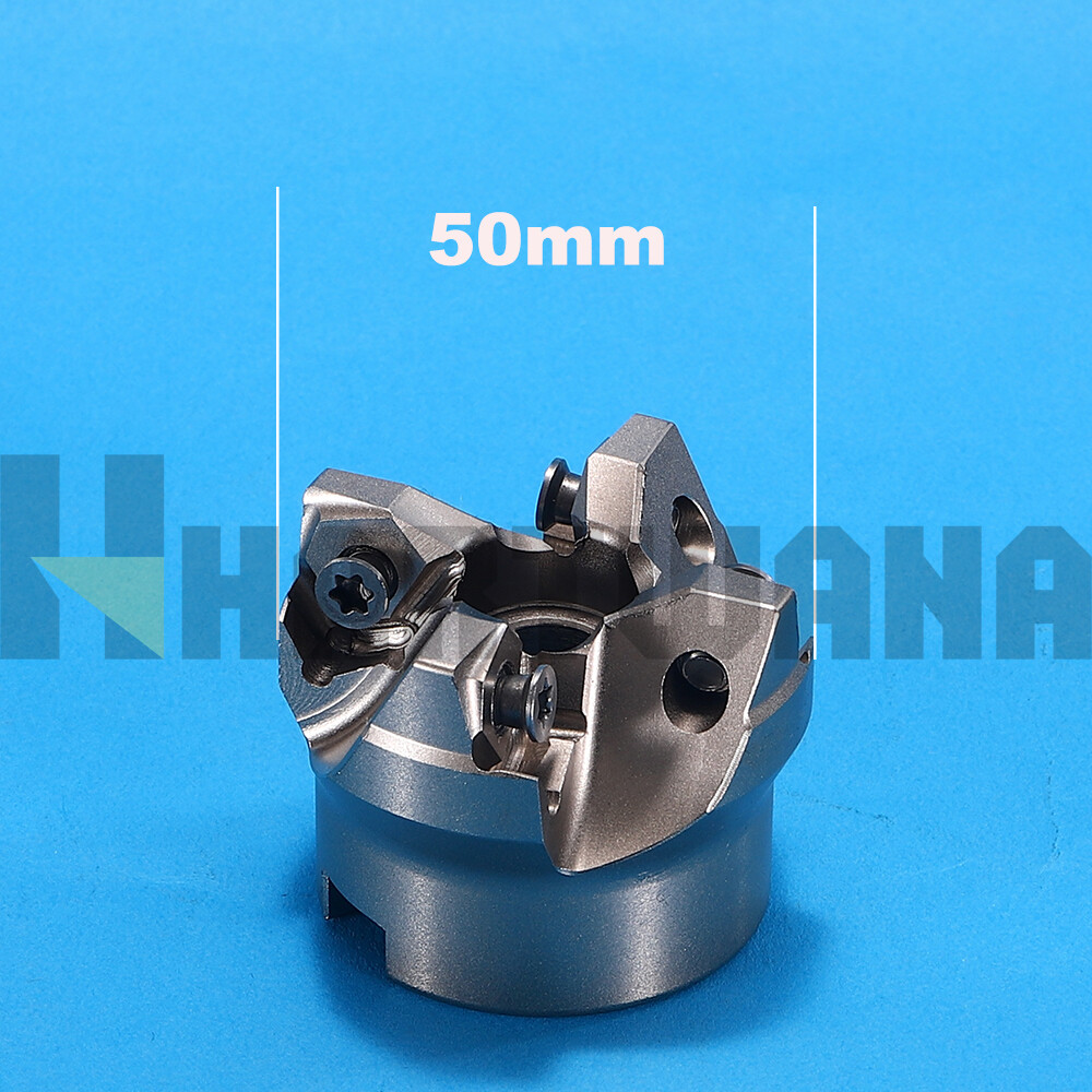 50mm Face Shell Mill 90 Degree 5 Flutes Double-Sided Milling Inserts ...