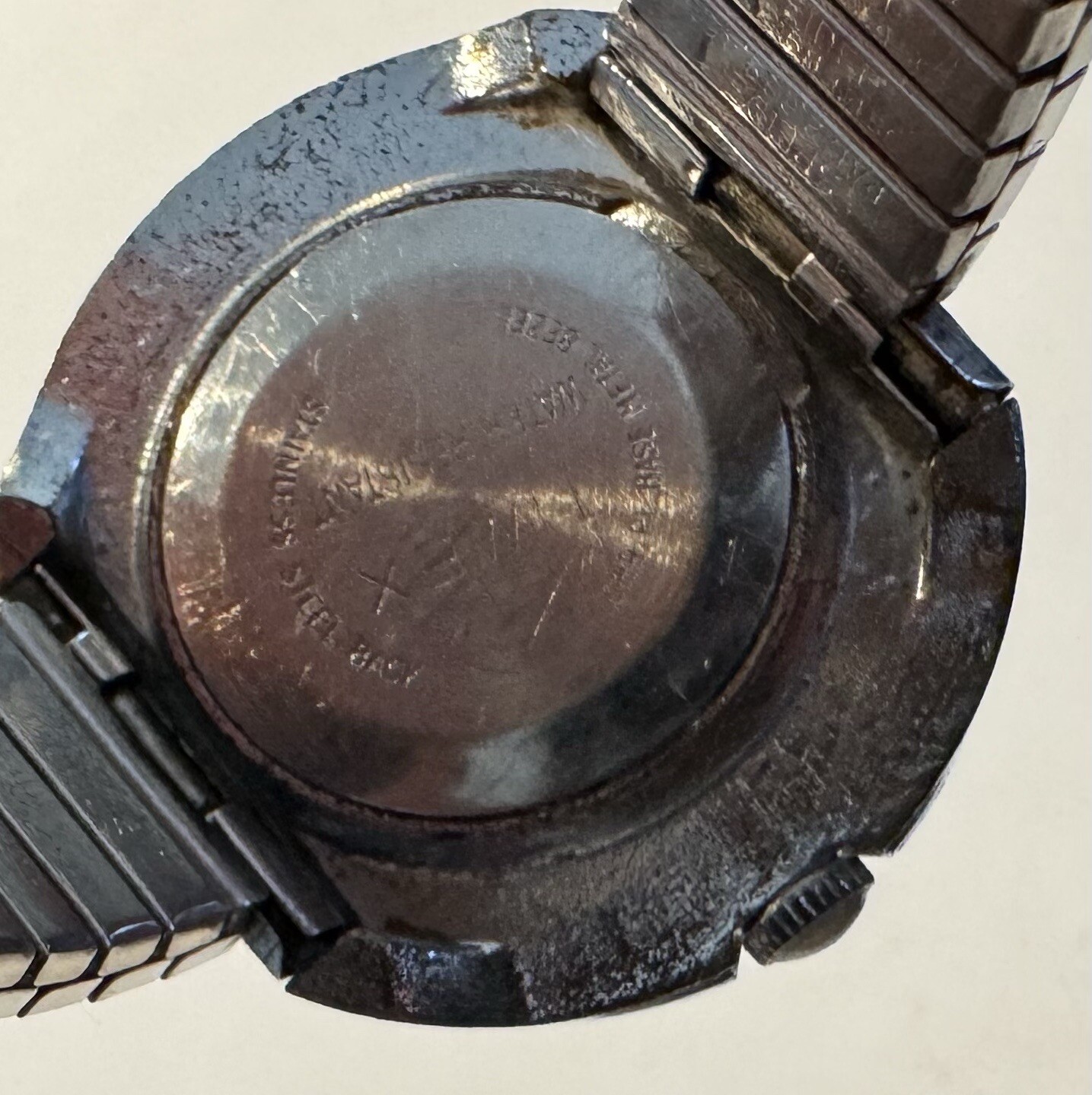 Vintage Timex UFO Watch Mens Stainless Steel Water Resistant Stretch ...