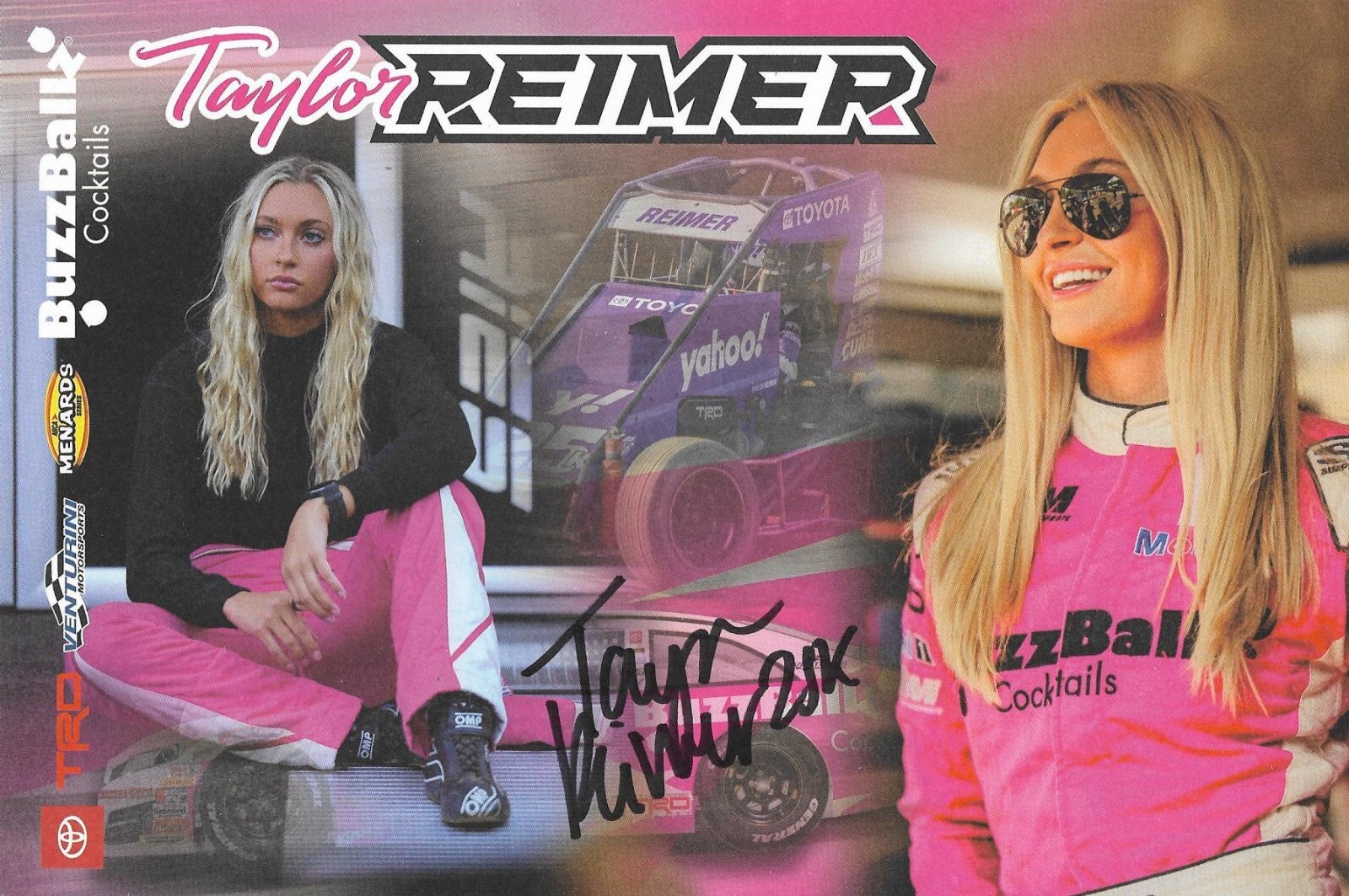 SIGNED 2023 TAYLOR REIMER BUZZBALLZ COCKTAILS #25 ARCA MENARDS NASCAR ...