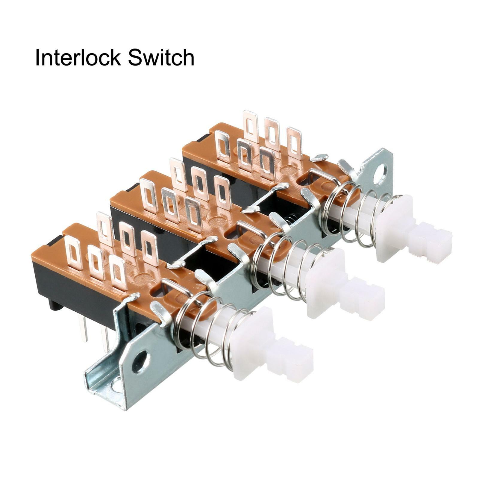 Interlock Push Button Switch Piano Type DPDT 6 Pin 3 Row for sale ...