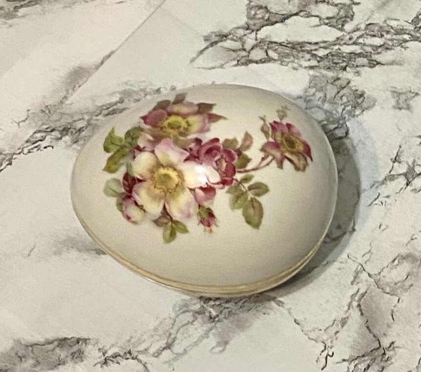 Gerold Porzellan Tettau Bavaria Porcelain Egg German Trinket Box ...