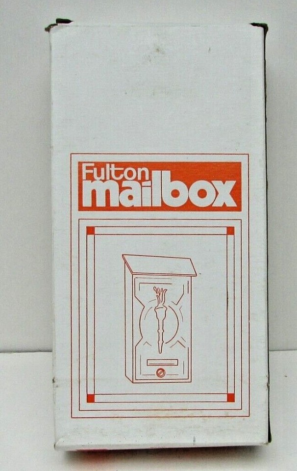 Vintage Fulton B-128 Locking Letter Drop Mailbox brass finish USA NOS ...