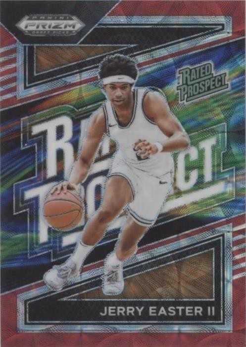 2024-25 Panini Prizm Draft Picks - Rated Prospect Jerry Easter II #9 Red Scope Prizm /88 (RC ...