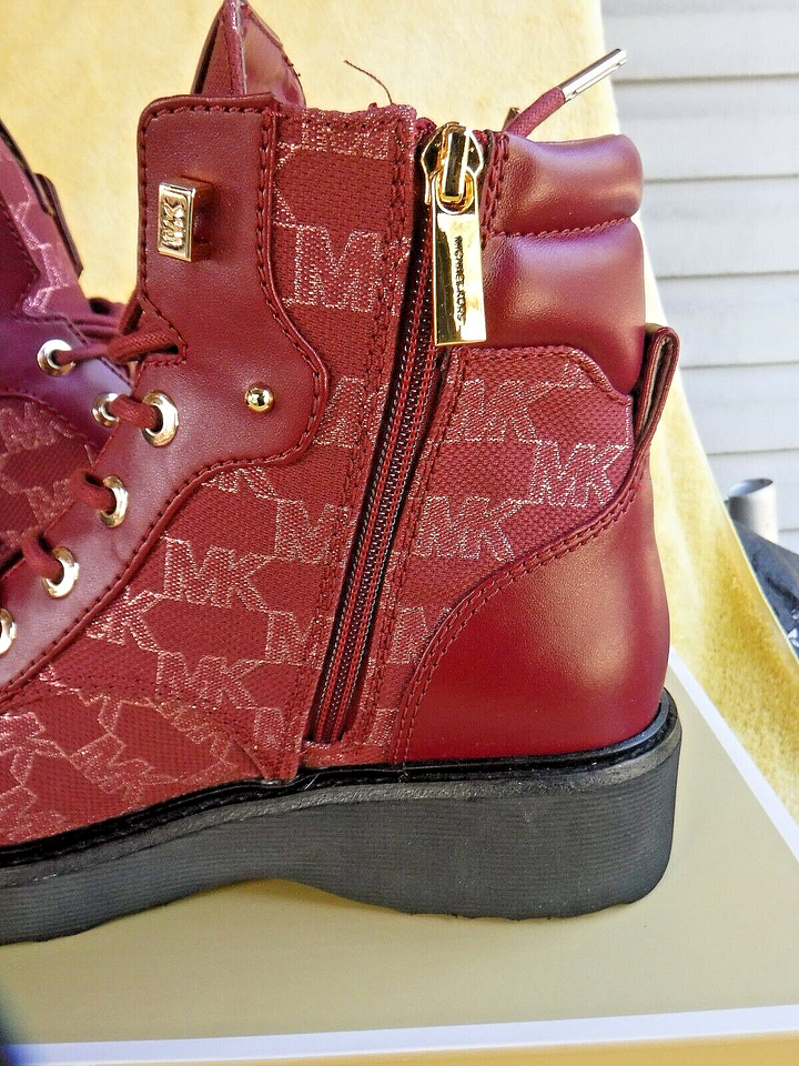 NIB! MICHAEL KORS TRUDY BOOTIE MULBERRY MK OUTLINE JQD #49F2TRFESY 7.5 ...