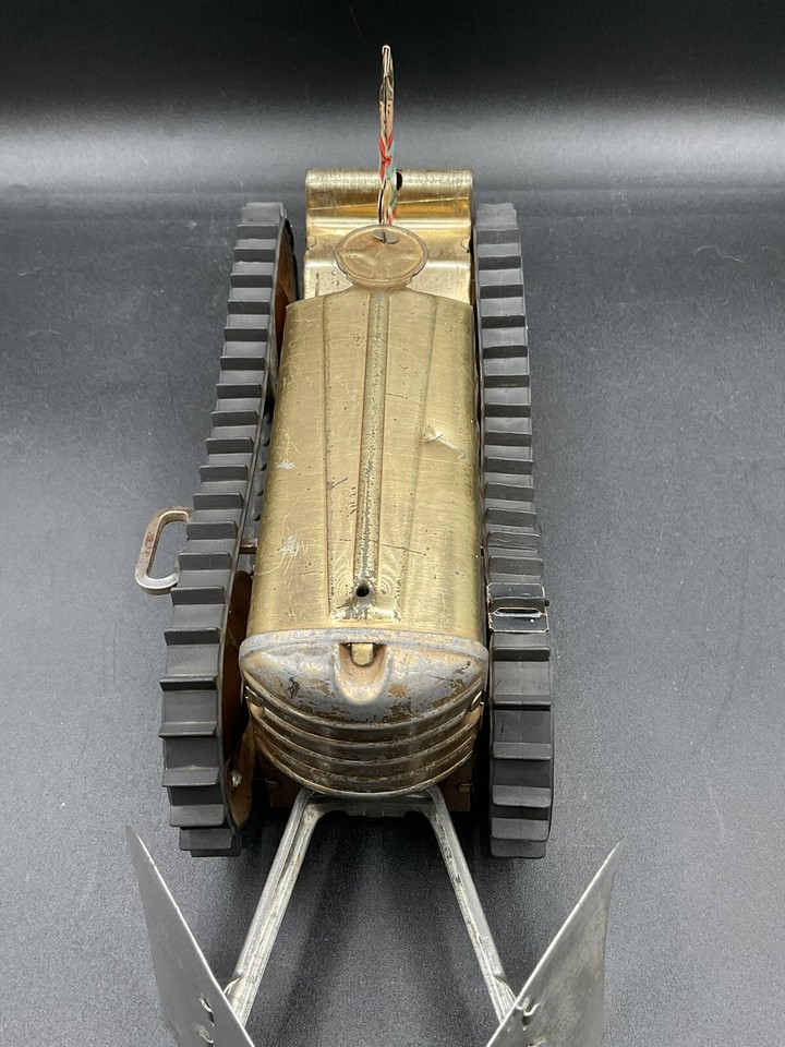 Marx Tractor & Plow Climbing Tractor Crawler Vintage c.1939 Copper ...