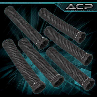 Universal 6 Piece Spark Plug Wire Insulator Protector Sleeve Plug Boot ...