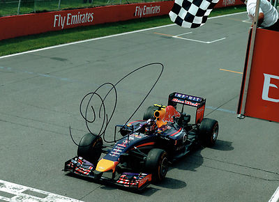 Daniel Ricciardo Autograph Signed 16x12 Photo Red Bull Race Winner F1 ...