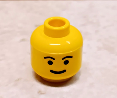 LEGO Standard Head Smile Face 2004 Eyebrows Happy Lego Body Part Yellow ...