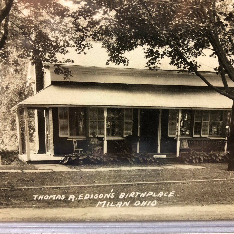 Vintage Postcard Milan Ohio Thomas Edison's Birthplace Not Used | eBay