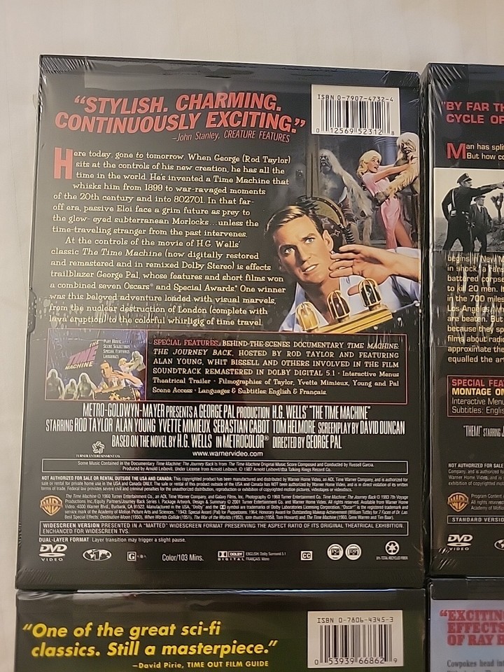 Sci-Fi DVDs WB Lot Of 4 The Thing, The Time Machine, THEM, Valley Of ...