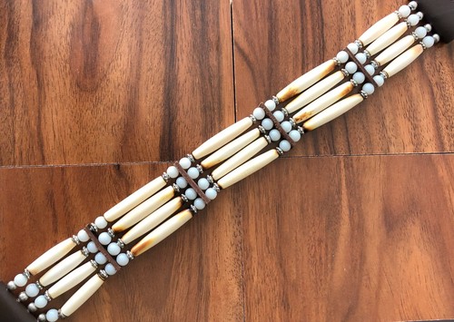 Buffalo Bone 4 Row Choker Native American Indian Style Necklace ...