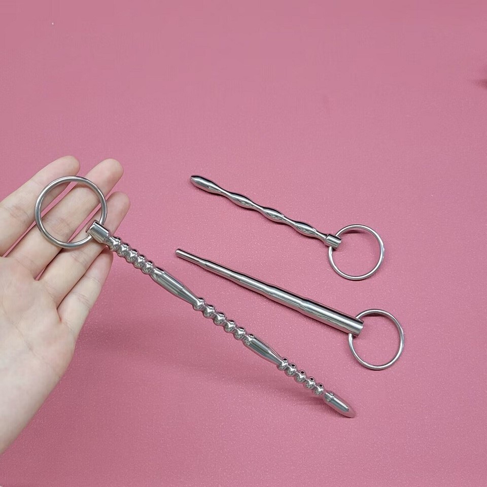 Men Stainless Steel 3 sizes Sounds Sounding Beads Insert Plug Sounds ...