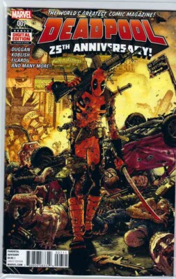 Deadpool #7 (2016) 25th Anniversary of Deadpool's 1st Appearance / Near ...