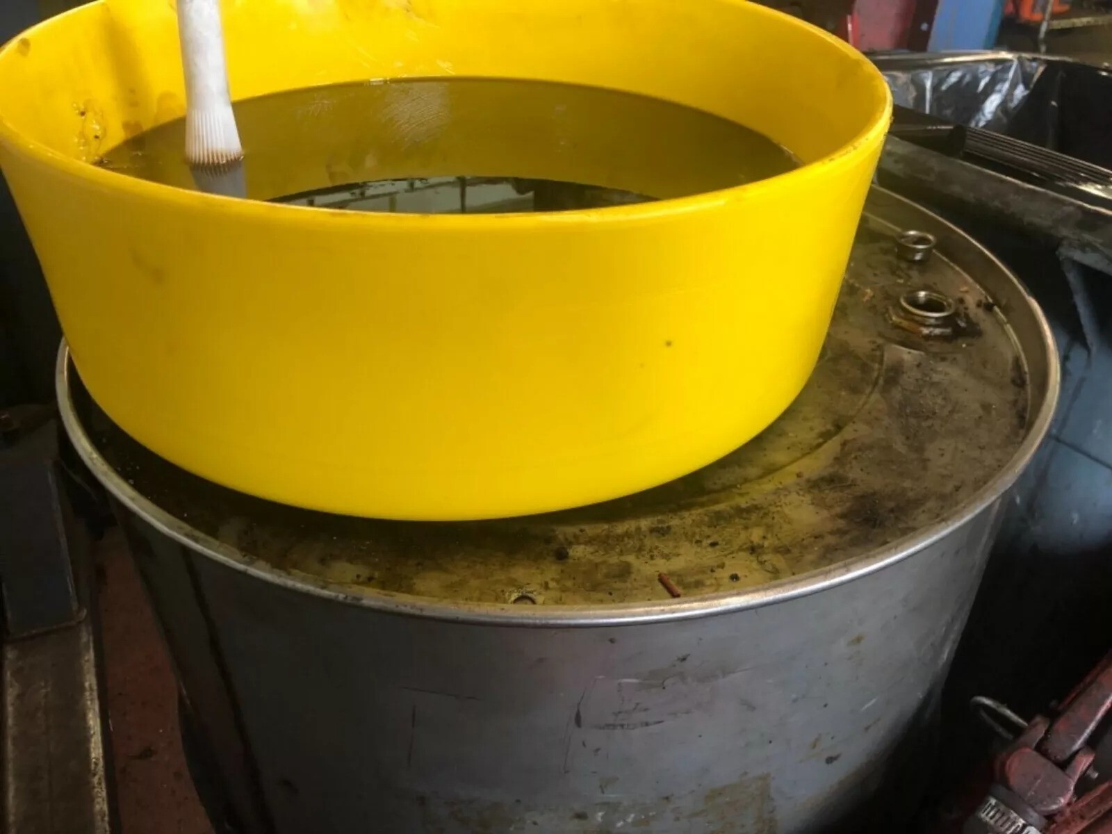 Drum Funnel w Brass Screen for Pouring Waste Oil into 55 Gallon Drum ...