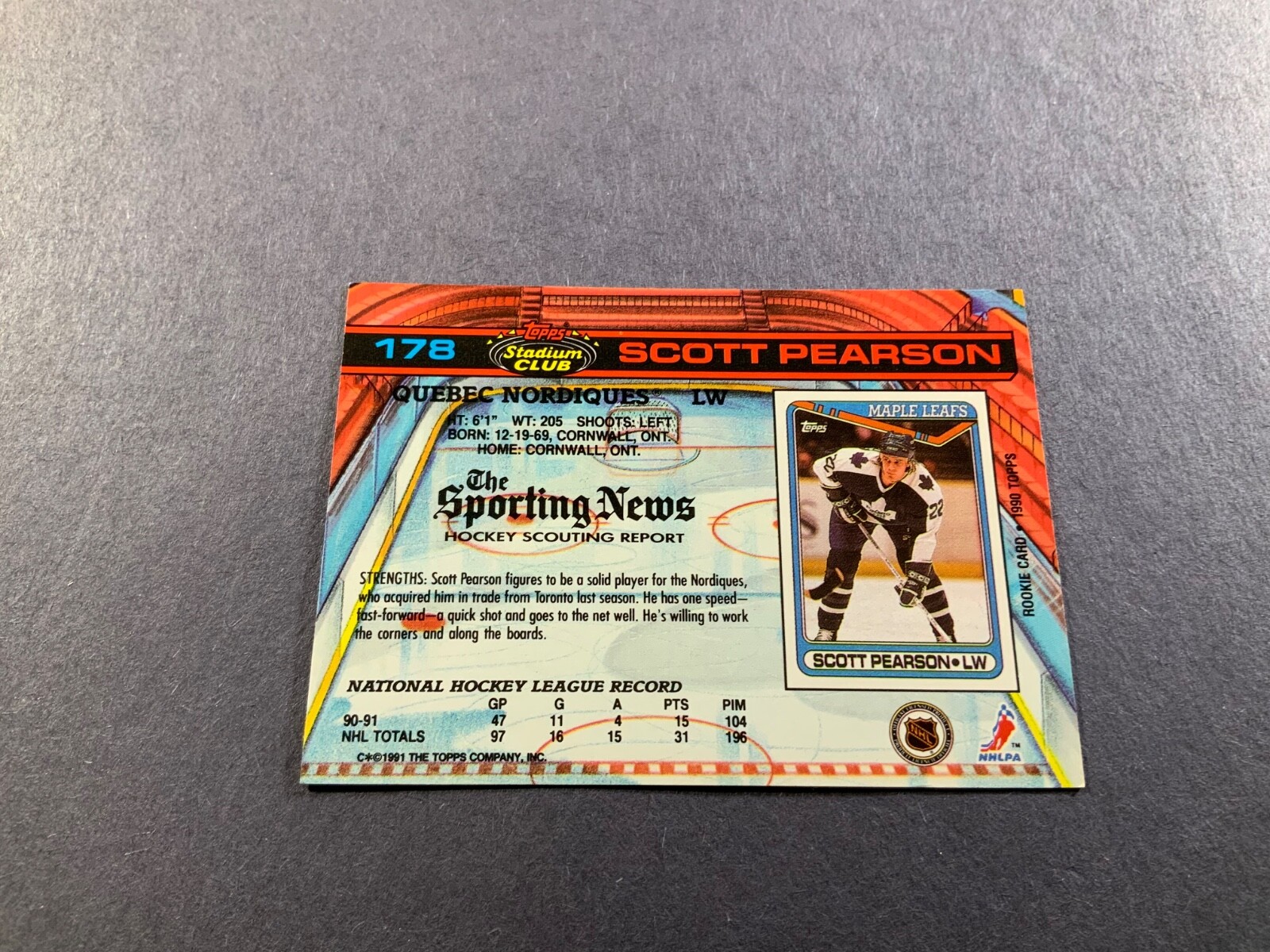 1991-92 Topps Stadium Club - Scott Pearson #178 for sale online | eBay