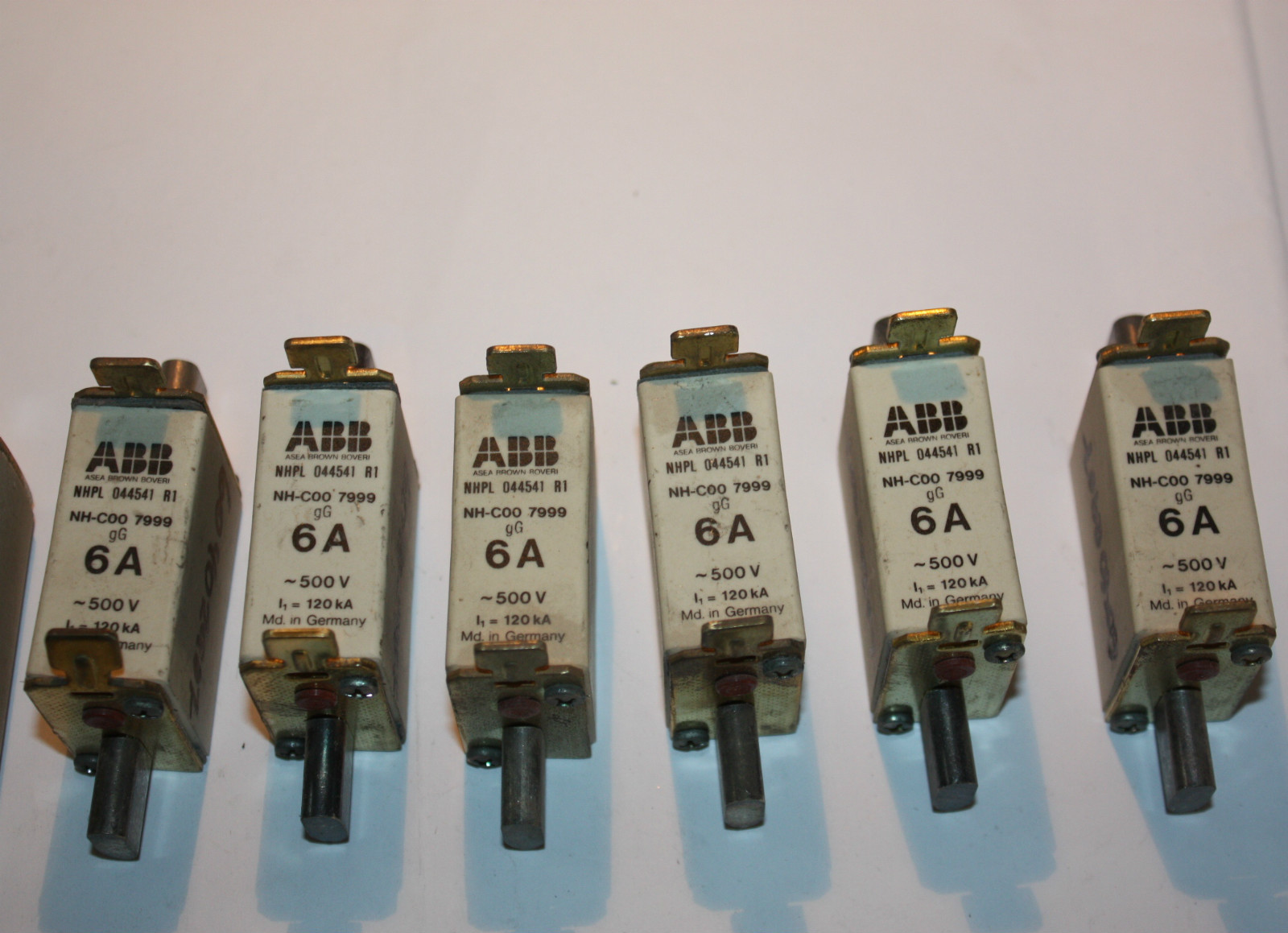 QTY of 7 6A 500V fuses ABB NH-C007999(x6) GEC IEC 269-2-1(x1) | eBay