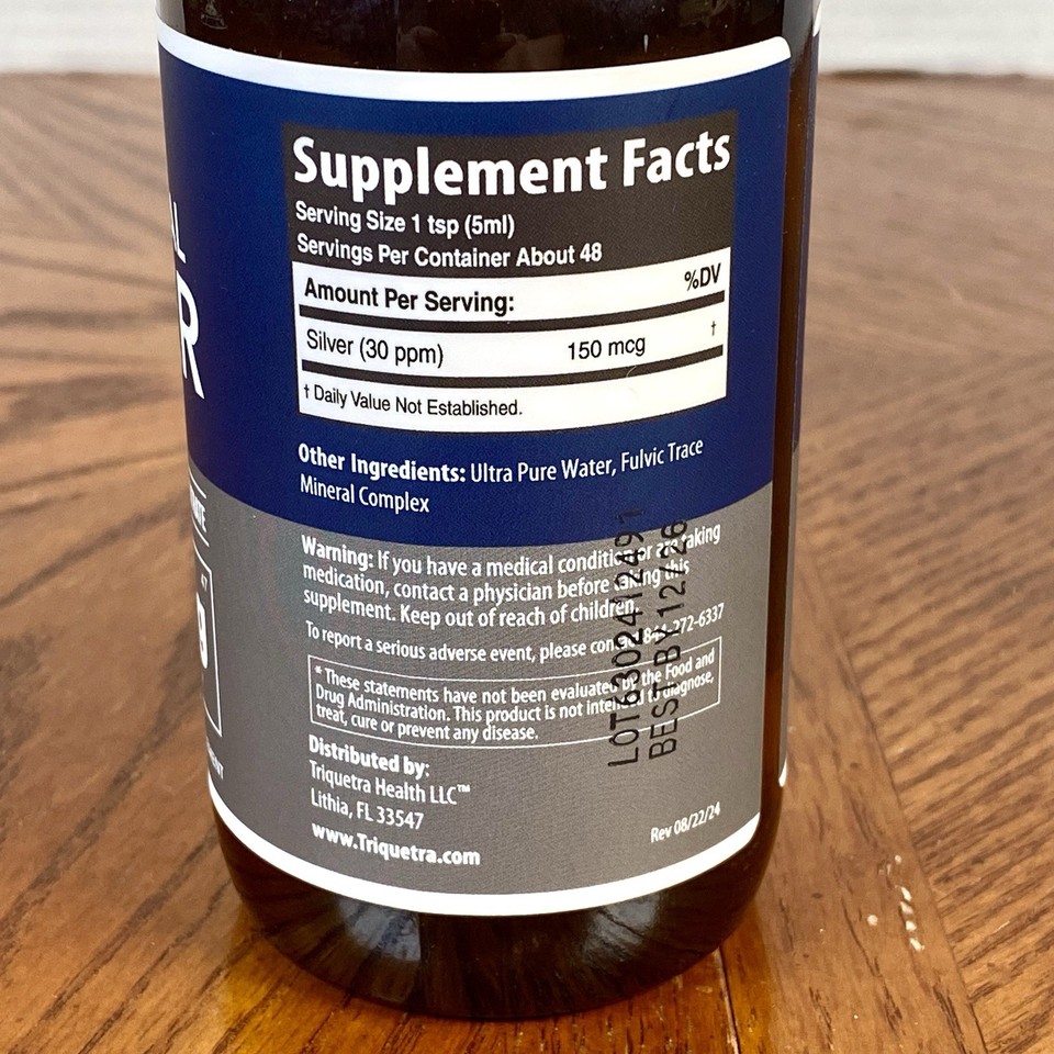 TRIQUETRA ~ Bioactive Colloidal Silver ~ 8 fl oz ~ Exp. 12/2026 ~ New ...