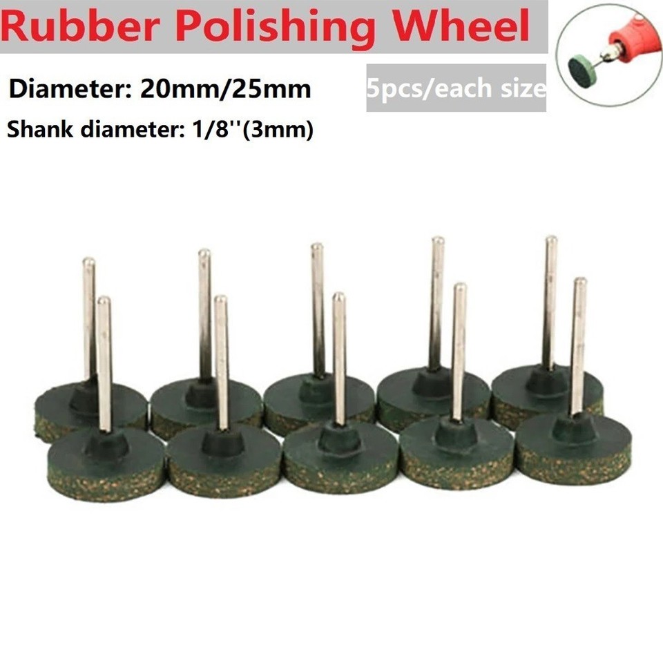 Polishing Wheel Rubber Polishing Wheel 3mm Shank 20/25mm 5pcs Parts ...