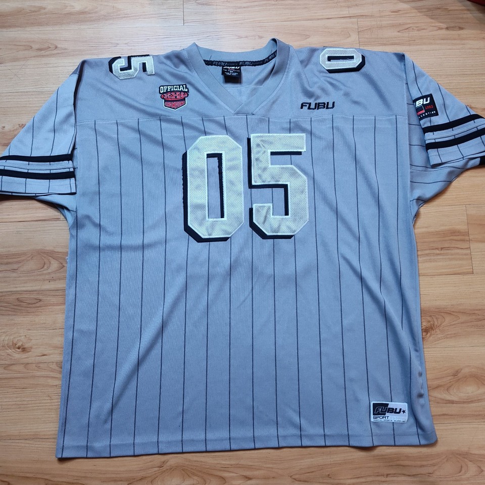 Vintage Fubu Jersey Mens 3XL Gray Sport 05 Hip Hop Street Wear Football ...